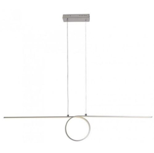 LED Suspendu Luminaire Suspendu Métal Argent 24W 1344lm Blanc Chaud ...