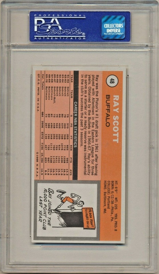 1970-71 Topps Tall Boys Ray Scott PSA 8 EX-MT (OC) Bullets card #48 | eBay