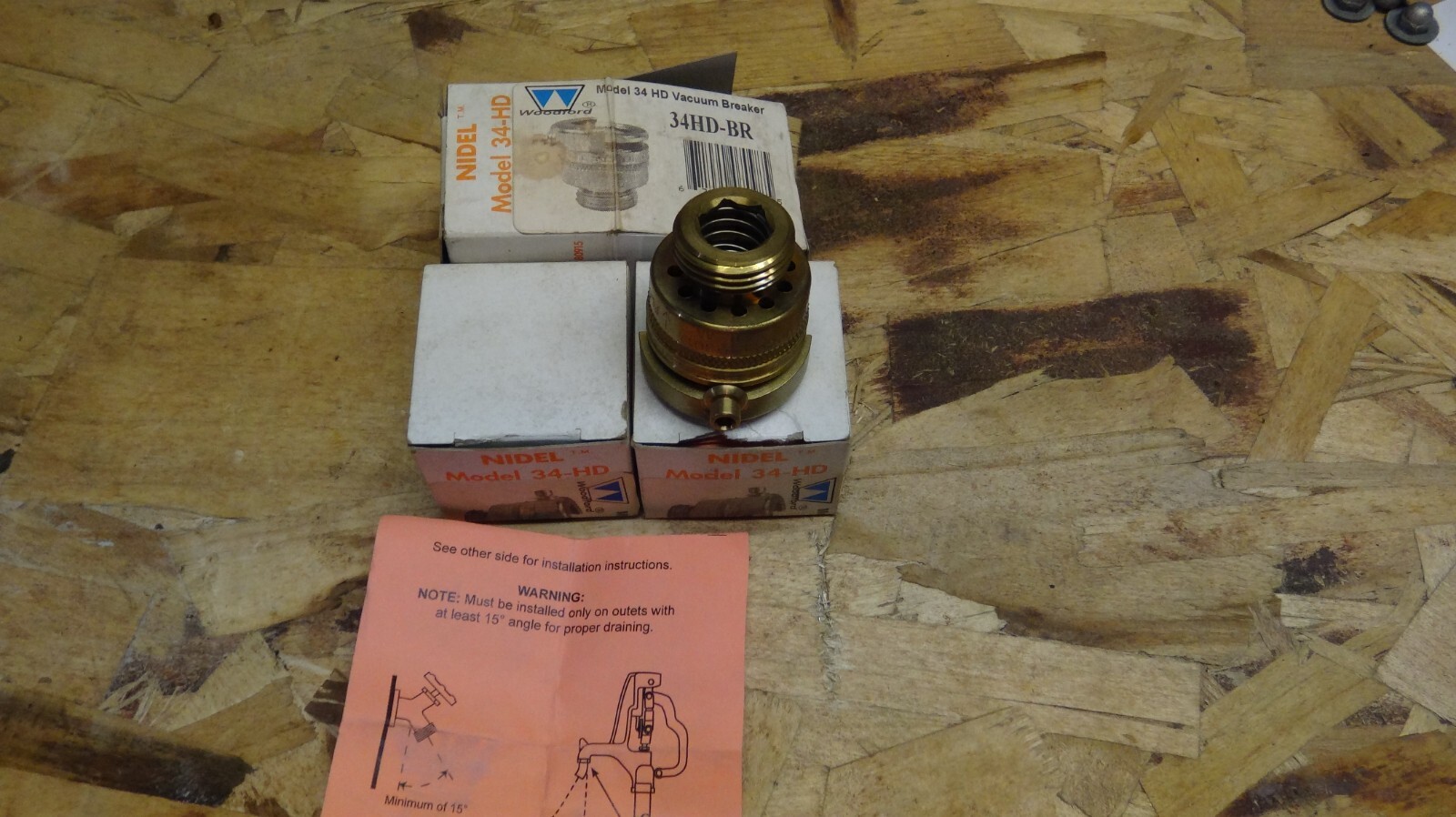 Woodford Nidel Brass 34-HD Vacuum Breaker 34HD-BR Drain Prevent ...