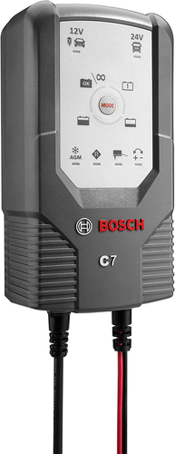 BOSCH C7 Intelligent and Automatic Battery Charger (12V-24V/7A) with AU ...
