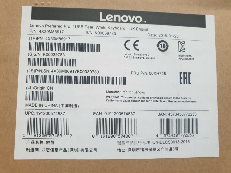 Job Lot Total Qty 8 NEW USB WIRED KEYBOARDS/MICE SETS LENOVO READ ...