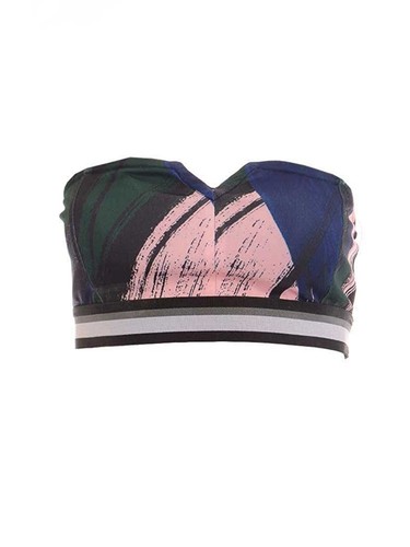KIIND OF Intimates Green Caged-Back Bandeau Bralette Bra L 787165352280 ...