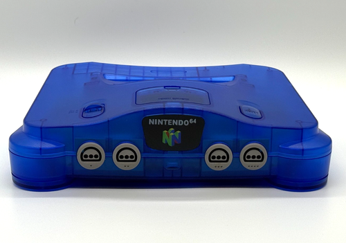 NEW Nintendo 64 N64 Limited Clear Dark Blue Custom Multi-Color LED Rare ...