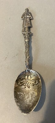 Antique Sterling Silver Patriotic Souvenir Spoon with Soldier & Eagle ...