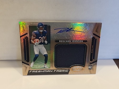 2023 PANINI CERTIFIED Roschon Johnson FRESHMAN FABRIC RPA BRONZE /349 ...