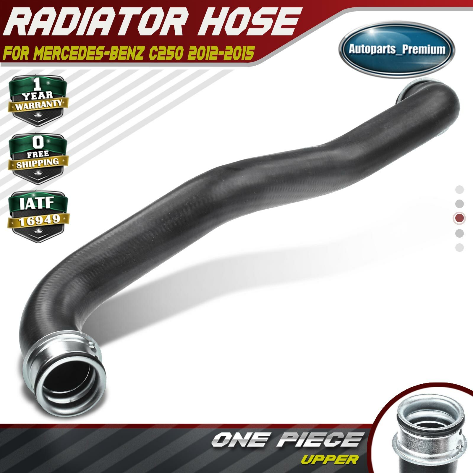 Engine Radiator Hose for Mercedes-Benz C250 2012-2015 L4 1.8L ...