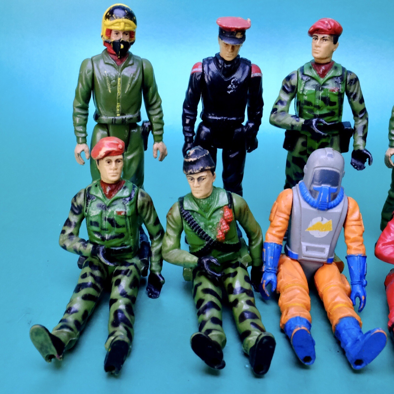 Vintage Action Force Figures Lot Of Ten Palitoy Bundle Job Lot GI Joe ...