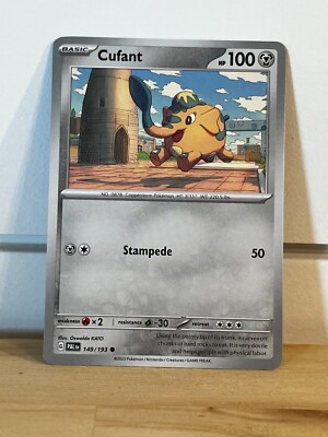 Cufant 149/193 Paldea Evolved Scarlet Violet Pokemon Card MINT ...