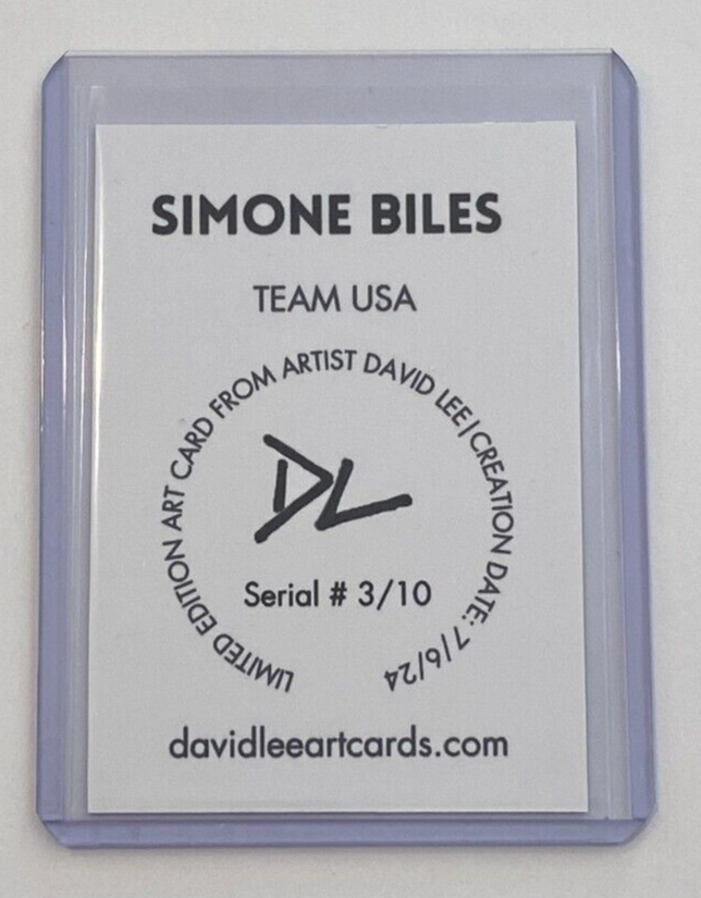 Simone Biles Limited Edition Artist Signed Team USA Olympic Trading ...