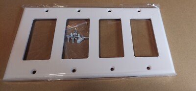 4 Pack 4 Gang Wide Light Switch Wall Plate Switchplate Polycarbonate ...