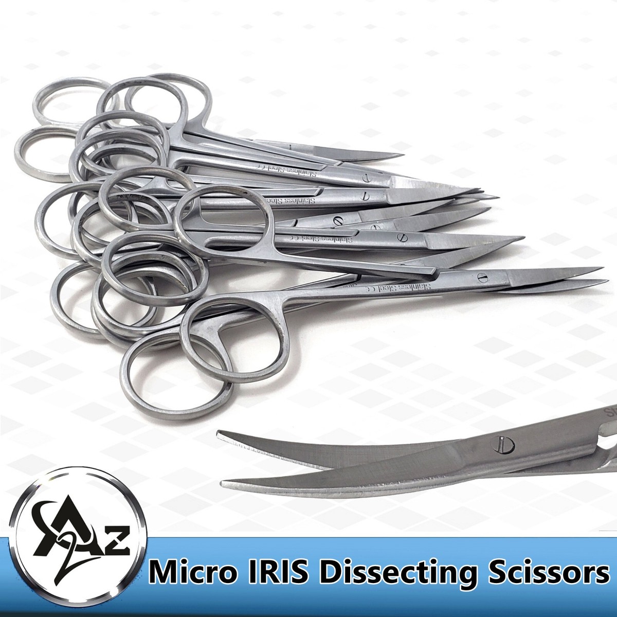 Medical Scissors Surgical Curved Iris Scissors 4.5" - Ophthalmic ...