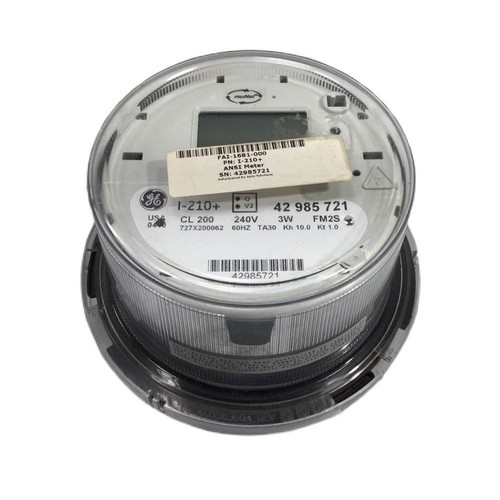 GE I-210+ Watthour Smart Electric Meter CL200 240V 3W FM2S Perforations ...