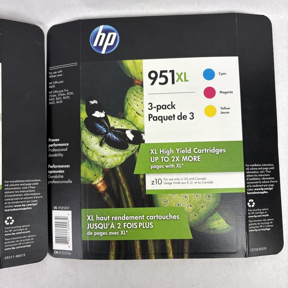 5-PACK HP GENUINE 950XL BLACK & 951XL COLOR INK OFFICEJET PRO 8620 | eBay