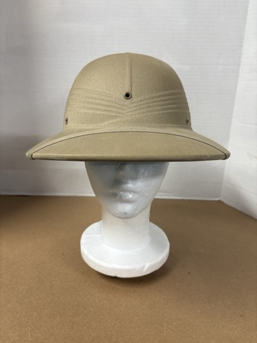 Vintage Military Safari Pith Sun Rigid Helmet Hat DSA-100-4036 8415-161 ...