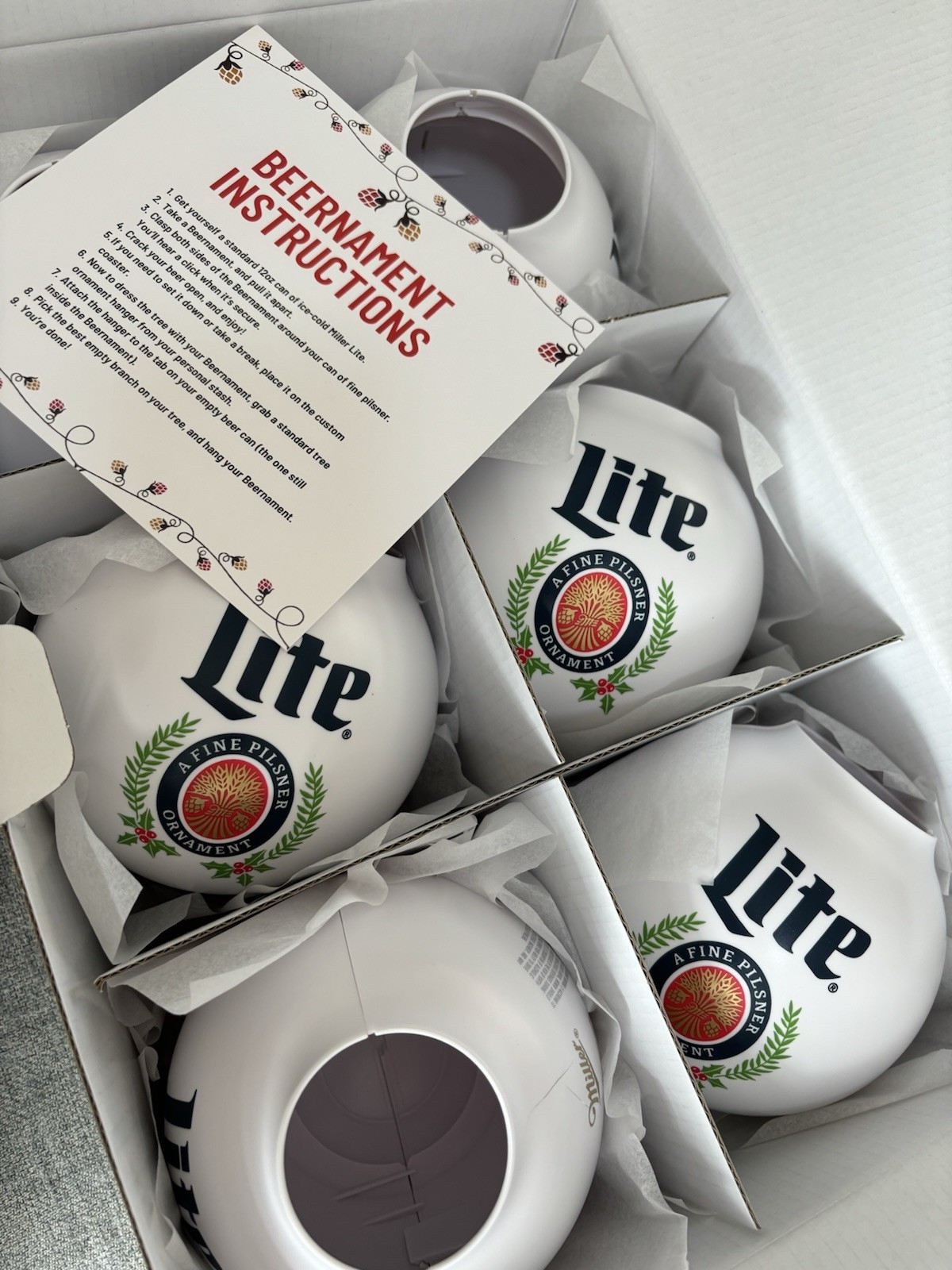 Miller Lite Beer Ornaments *Beernaments* & Coasters Miller Time ...
