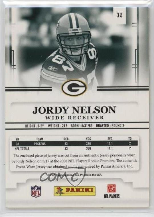 2009 Playoff Prestige Rookie Review Materials Jordy Nelson #32 | eBay