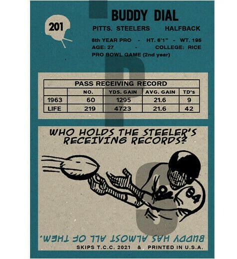 1964 STCC #201 Buddy Dial Philadelphia Pittsburgh Steelers Custom | eBay