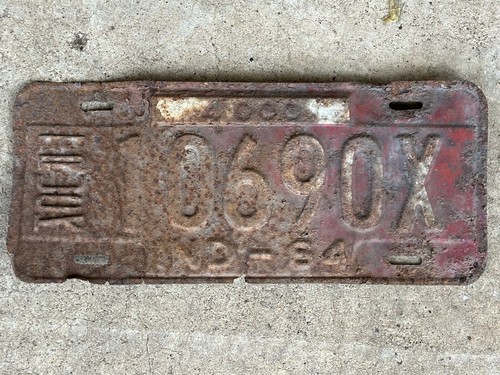 1964 INDIANA LICENSE PLATE TRUCK 10690X Rusty. As Is | eBay