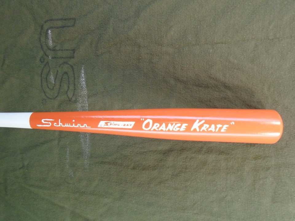Schwinn Stingray Kool Orange Krate Baseball Bat Boys Muscle Bike 1968 ...