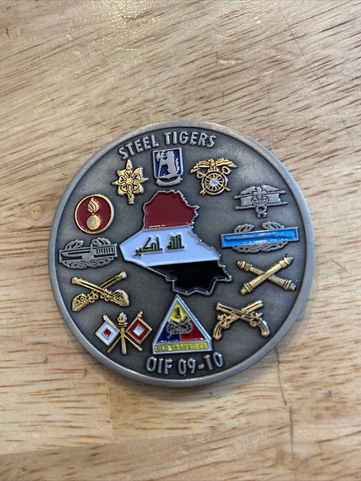 Commander Deployment Challenge Coin COB ADDER 77 Armor REGT Steel Tiger ...