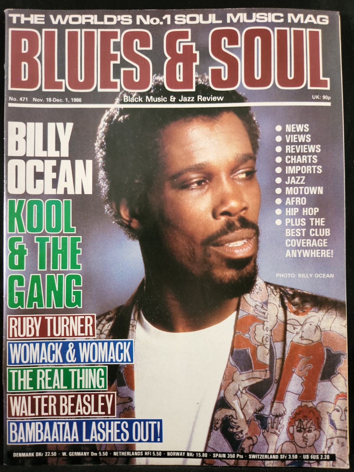 Blues & Soul Magazine No 471 November December 1986 Billy Ocean Kool ...