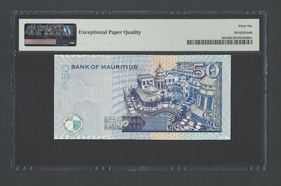 Mauritius 50 Rupees 2009 P50e Uncirculated Grade 66 | eBay