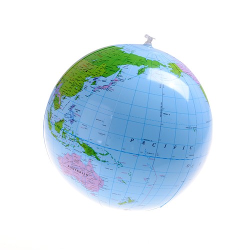 Inflatable Blow Up World Globe 16" Earth Atlas Ball Map Geography To_z8 ...