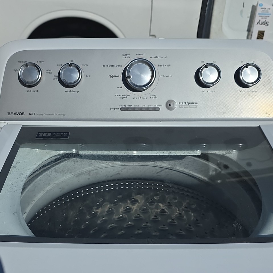 Maytag Bravos MCT High-Efficiency Top-Loading Washing Machine White ...