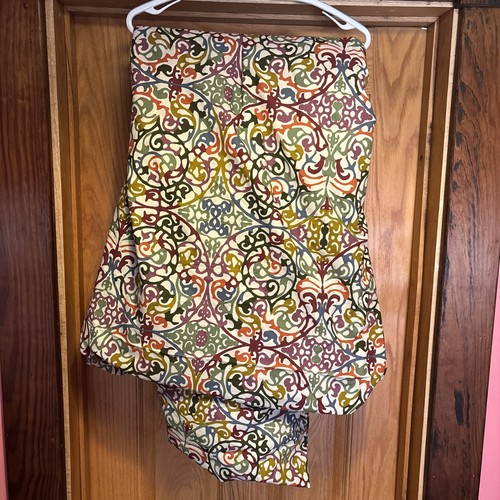 Crate & Barrel Lucia Full Queen Duvet Cover 100% Cotton Colorful Made ...