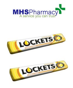 2 X Lockets Honey Lemon with Menthol Cough Sore Throat Blocked Nose ...