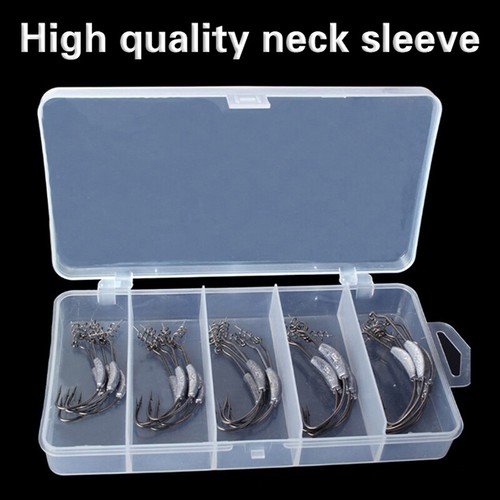 25pcs Leaded Crank Hook Set Box Loyal Fishing Hooks With Spring Corded ...