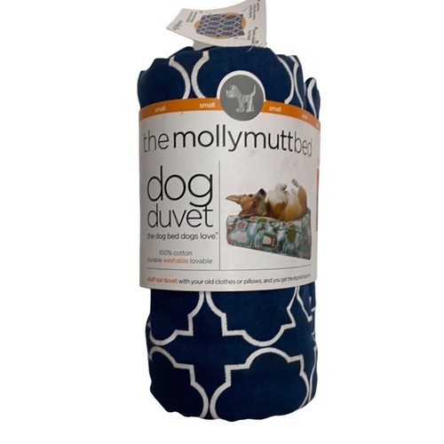The Molly Mutt Bed Dog Duvet Romeo & Juliet Small Navy Geometric 22" x 27" x 5" | eBay