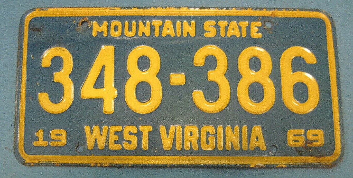 1969 West Virginia License Plate | eBay