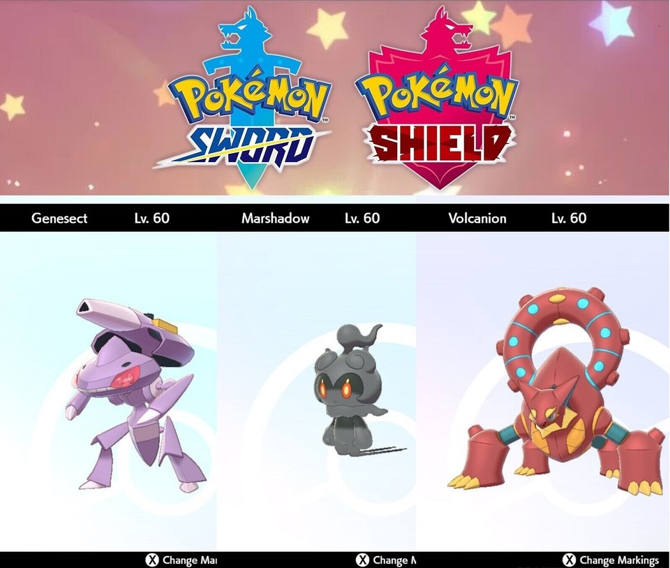 27 Event pokemon Mythical22 Genesect Volcanion Marshadow Event |Sword ...