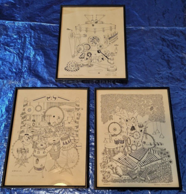 Jeff Gold Framed Music Musician Art Set - 11x14 inches SIGNED ...