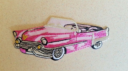 PINK Cadillac Convertible Car Embroidery Applique Iron /Sew On Patch ...