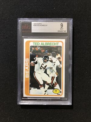1978 Topps Football TED ALBRECHT #298 BVG/BGS GRADED 9 - MINT | eBay