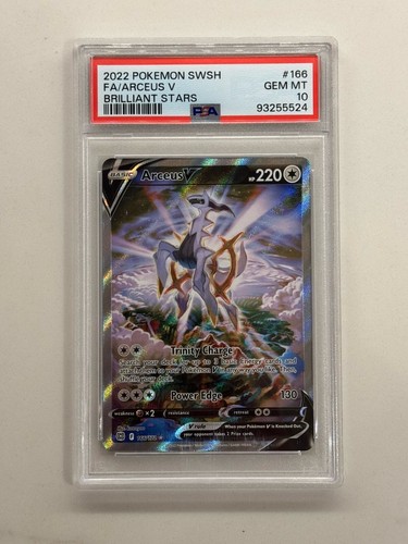 2022 Pokemon Brilliant Stars Arceus V Alternate Alt Art 166/172 PSA 10 ...