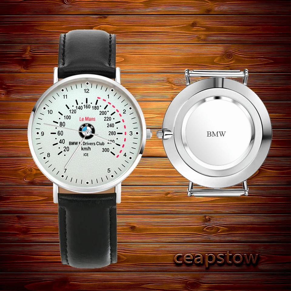 BMW M Power Logo Stainless Steel Watch, White Speedometer | eBay