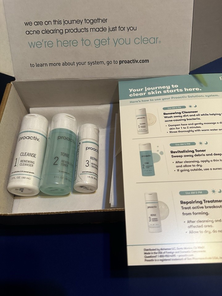 Proactiv 3 Step Acne Treatment - Benzoyl Peroxide 30 Day Complete Acne Care Kit | eBay