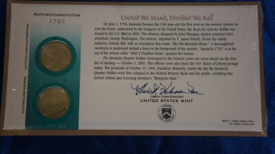 US Mint State Quarters First Day Cover 2001 P&D - SEALED | eBay