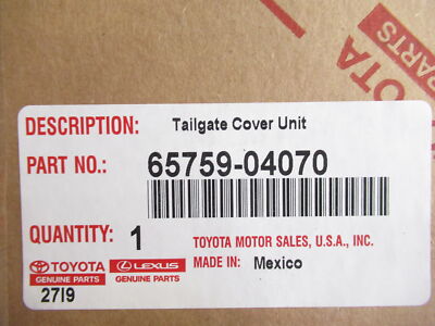 Genuine OEM Toyota 65759-04070 Tail Gate Inner Panel 2015-2020 Tacoma ...