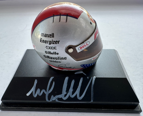 Michael Andretti - Autographed 1996 Bell Helmet Replica 1:8 Minichamps ...