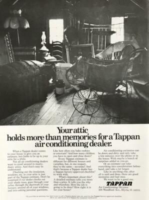 1973 Tappan Air Conditioning PRINT AD Your Attic Holds More Than ...