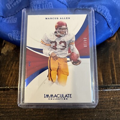 2018 Immaculate Collection #27 MARCUS ALLEN Blue 4/10 SP USC TROJANS | eBay