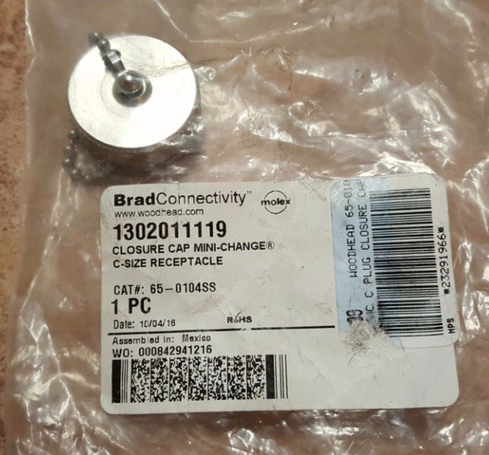 Molex 65-0104SS, MC C PLUG CLOSURE CAP SS, Woodhead/Brad 1302011119 | eBay