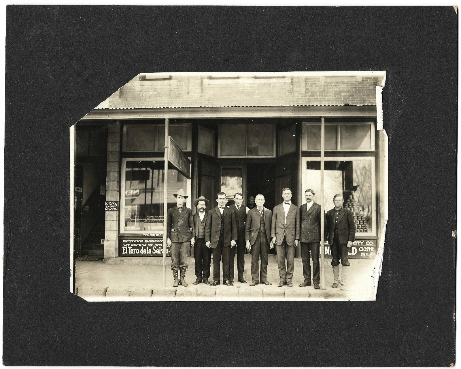 Vintage Cabinet Photo of Men Western Grocery Store California William M ...