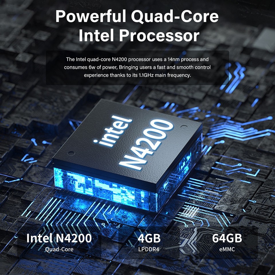 8'' Touch Tablet Intel N4200 4GB RAM 64GB eMMC Windows 10 Tablets PC ...
