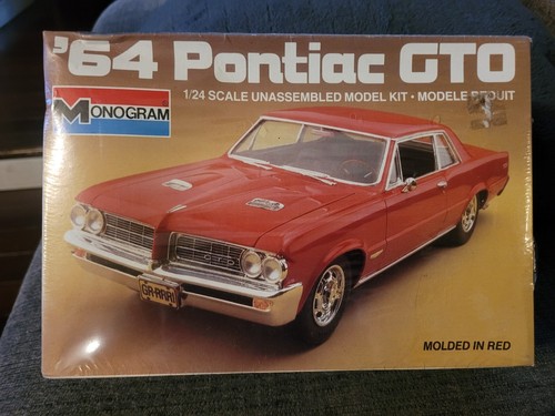 Monogram 1964 '64 Pontiac GTO Plastic Model Car Kit 1:24 Scale Sealed ...