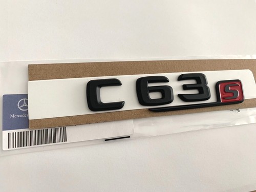 OEM Style C63s Matte Black Red Trunk Badge Sticker for Benz C63 s 2017 ...